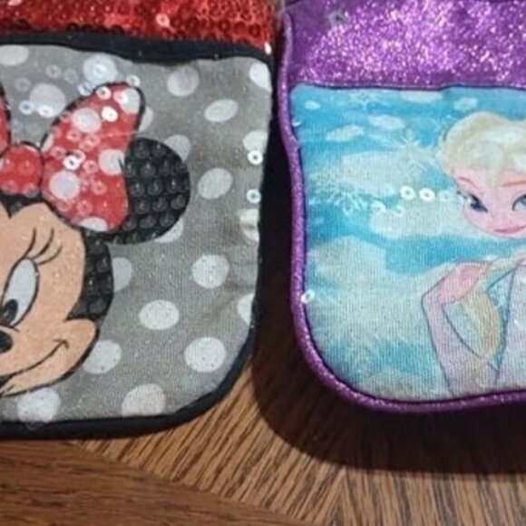Disney | Accessories | Disney Minnie Mouse And Frozen Girls Sequin ...